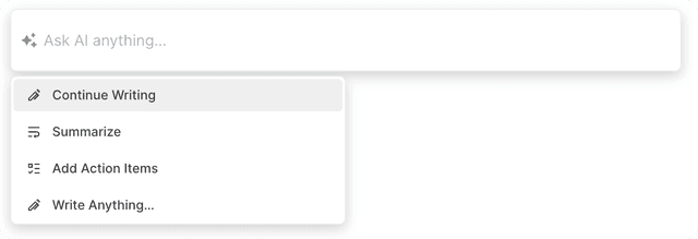 BlockNote - Custom AI Commands
