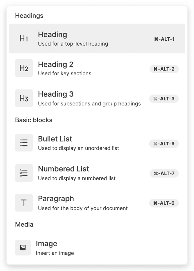 BlockNote - Suggestion Menus