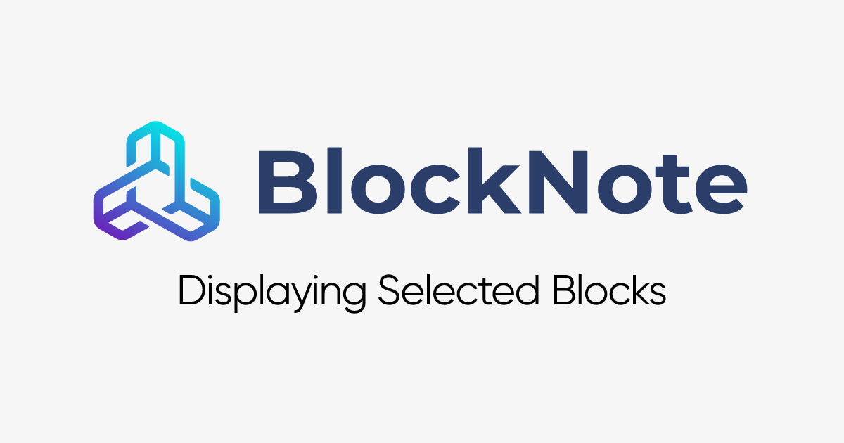 BlockNote - Displaying Selected Blocks